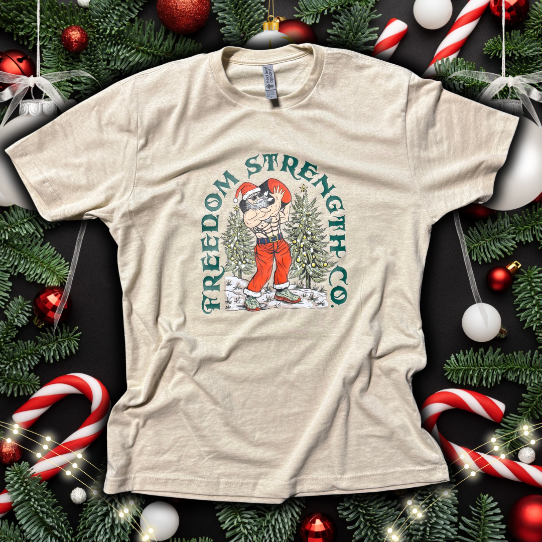 Sandbag Claus T-Shirt – Freedom Strength Co.